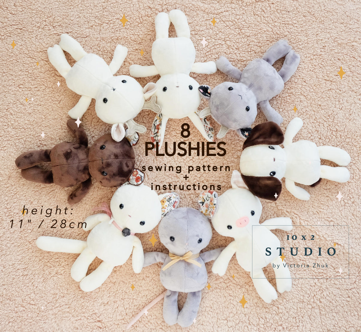8 PLUSHIES – 10x2 Studio